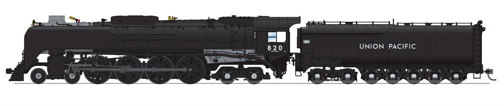 BLI 7363 HO Scale FEF-2 4-8-4 Steam Loco Union Pacific "Black and Grap ...