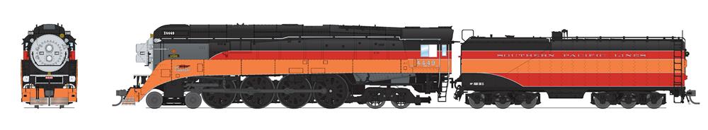 BLI 7611 HO Scale GS-4 Southern Pacific 4449 Daylight Modern Excursion ...