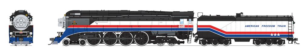 BLI 7612 HO Scale GS-4 Southern Pacific 4449 American Freedom Train 19 ...