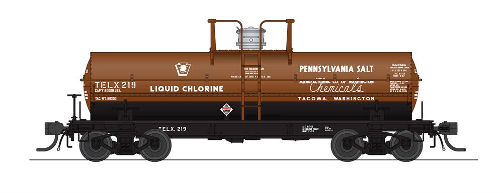 BLI 7665 HO Scale 6000 Gallon Tank Car Penn Salt/Solvay Early 1950s Va ...