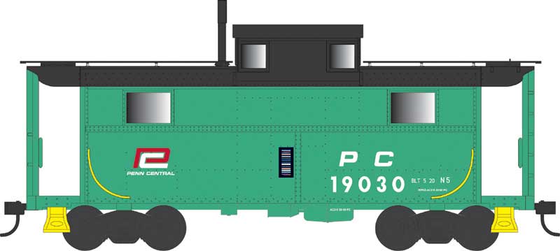Bowser 43356 HO Scale PRR N5 Caboose Cabin Penn Central PC 19030 ...