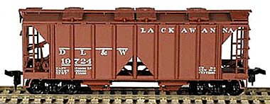 Bowser 55609 HO Scale 70 Ton 2 Bay Covered Hopper Kit Lackawana DL&W ...