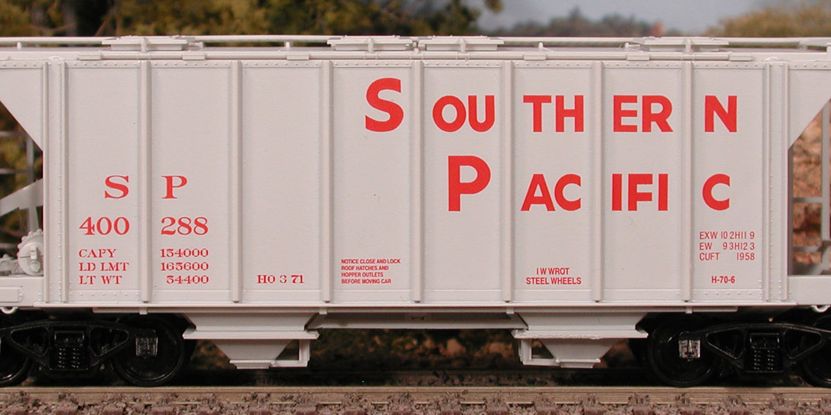 Bowser 56871 HO Scale 70 Ton 2 Bay Covered Hopper Kit Southern Pacific ...