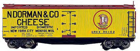 Branchline Trains 1344 HO Scale 40' Wood Reefer Kit Dorman Cheese GREX ...