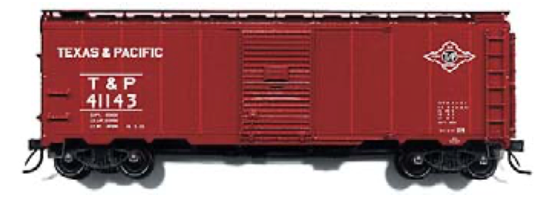 Branchline Trains 8042 HO Scale 40' AAR Boxcar Kit Texas & Pacific T&P ...