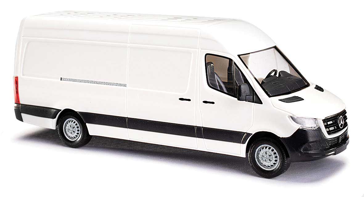 Busch 52600 HO Scale (1:87) White Mercedes-Benz Sprinter High Roof Car ...