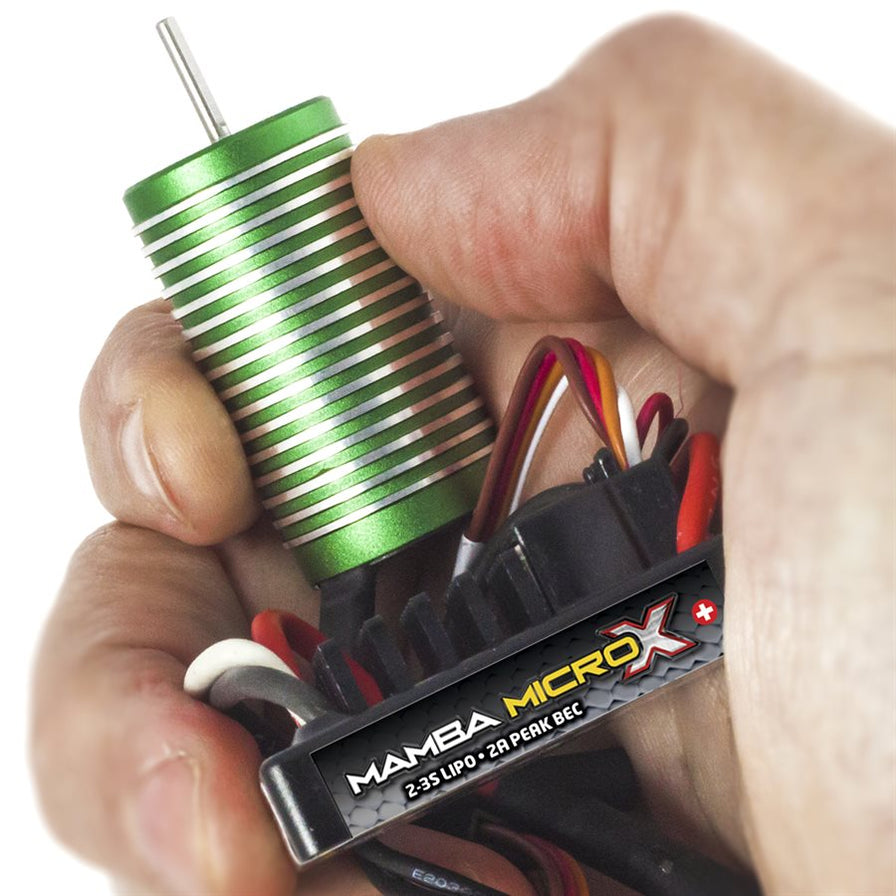 Castle Creations 010-0147-01 Mamba Micro X 12.6V ESC 2A BEC w/ 4100kV — White Rose Hobbies