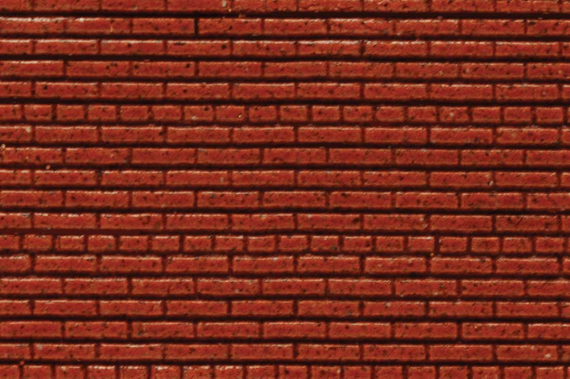 Chooch 8623 HO Scale Flexible Dark Red Medium Brick Wall Sheet 2 Pack ...