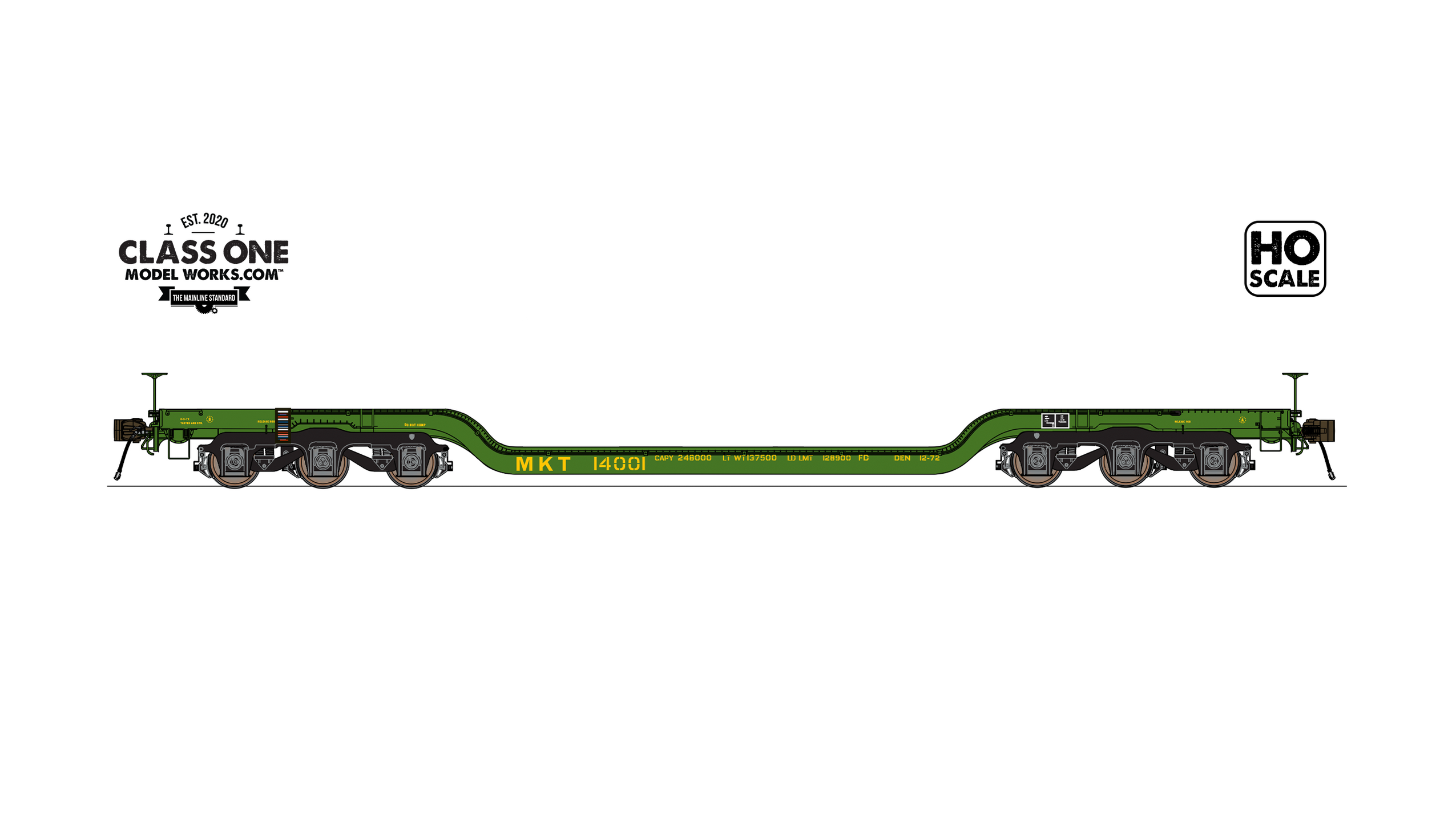Class One Model Works FC00212 HO Scale GSC Heavy Duty Flatcar "Grate D ...