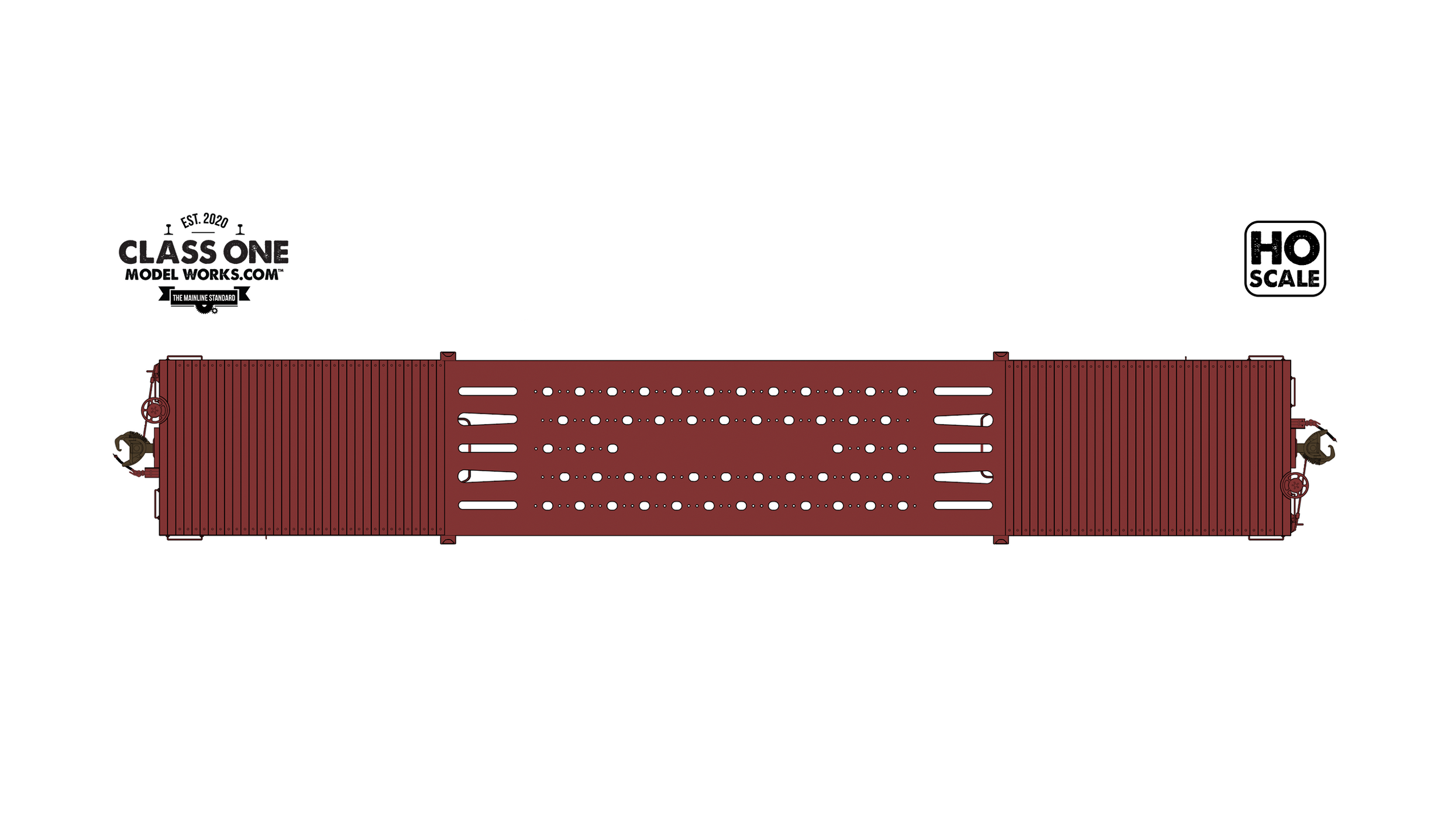 Class One Model Works FC00221 HO Scale GSC Heavy Duty Flatcar "Wood De ...