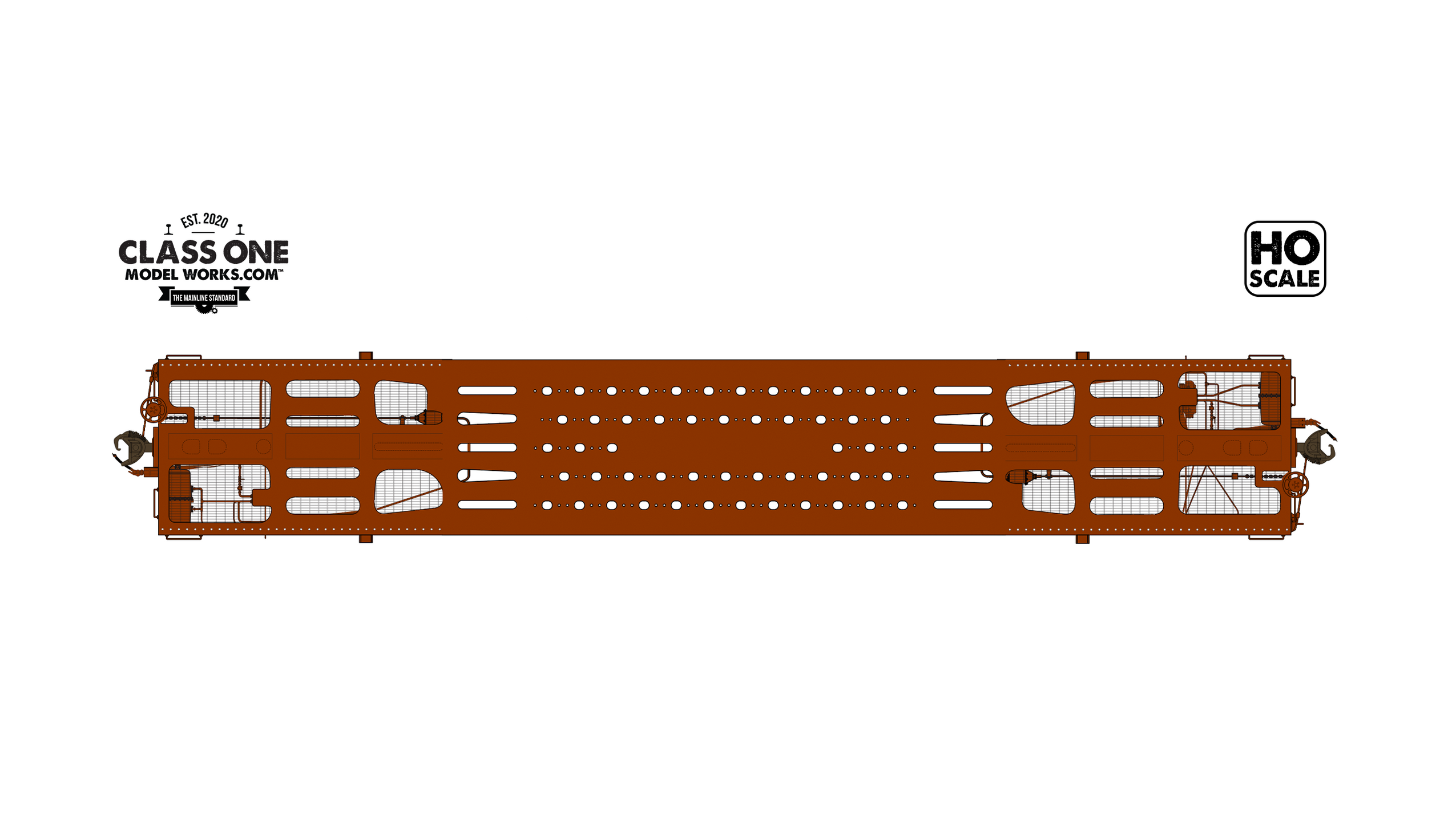 Class One Model Works HO Scale GSC Heavy Duty Flatcar Southern (Choose ...