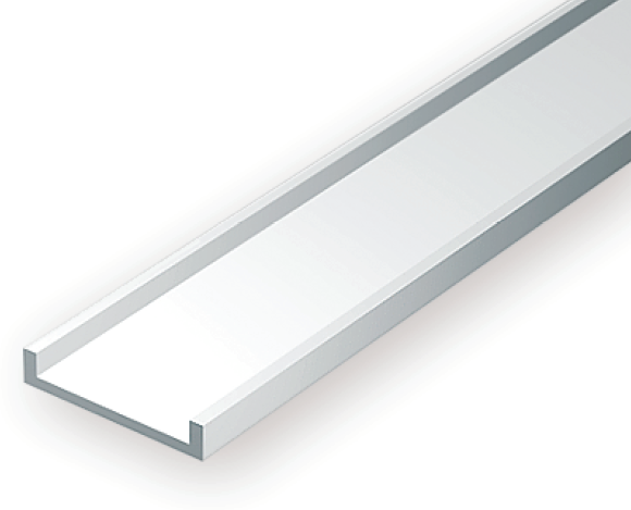 Evergreen Scale Models 261 U Channel Styrene .060" (4 Pack) — White ...