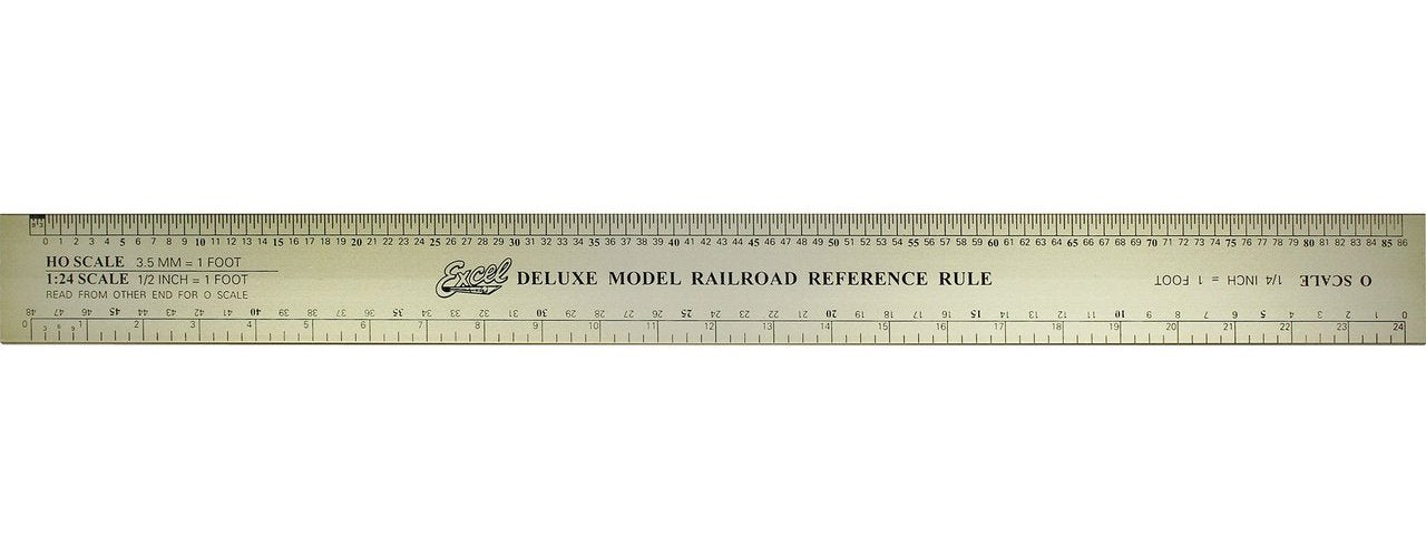 Excel 55778 Deluxe Model Railroad Ruler, Aluminum — White Rose Hobbies