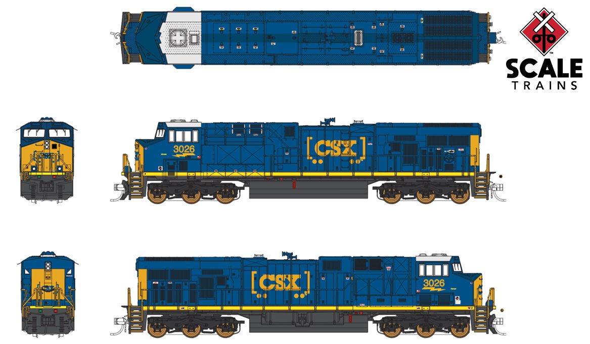 Fox Valley Models 10021 N Scale ES44AH "Boxcar Logo" CSX 3012 — White Rose Hobbies