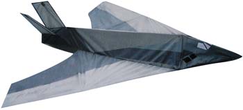 Gayla 1328 41"x40" Stealth Fighter 3D Nylon Kite — White Rose Hobbies