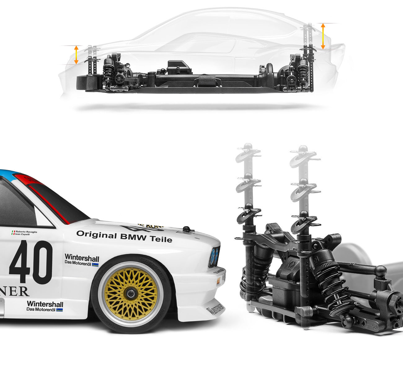 HPI 120103 1/10 RS4 Sport 3 Warsteiner BMW M3 E30 AWD Touring Car ...