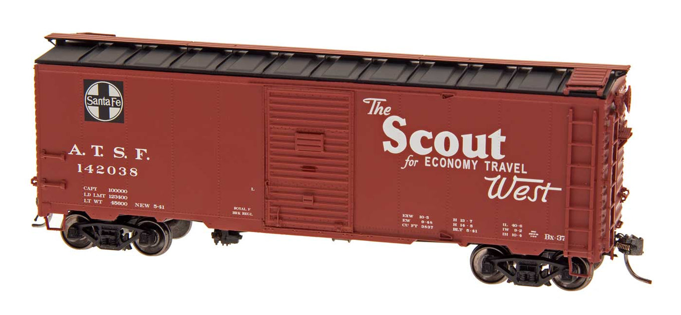 Intermountain 45831 HO Scale 40' Modified AAR Boxcar Santa Fe "Scout ...