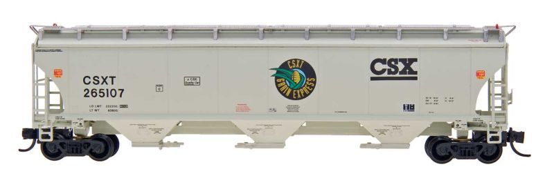 InterMountain 472102 HO Scale Trinity 5161 Cu. Ft. Covered Hopper, CSX ...