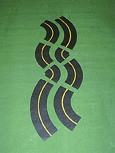 Leisure Time Products 203 HO Scale Mini-Highways Assorted Curves 6 ...
