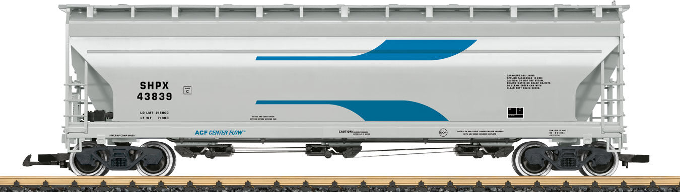 LGB 43825 G Gauge Centerflow 3 Bay Covered Hopper SHPX 43839 — White ...