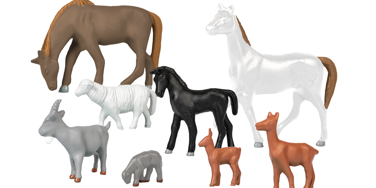 Lionel 1957240 HO Scale Assorted Livestock Farm Animal Figures — White ...