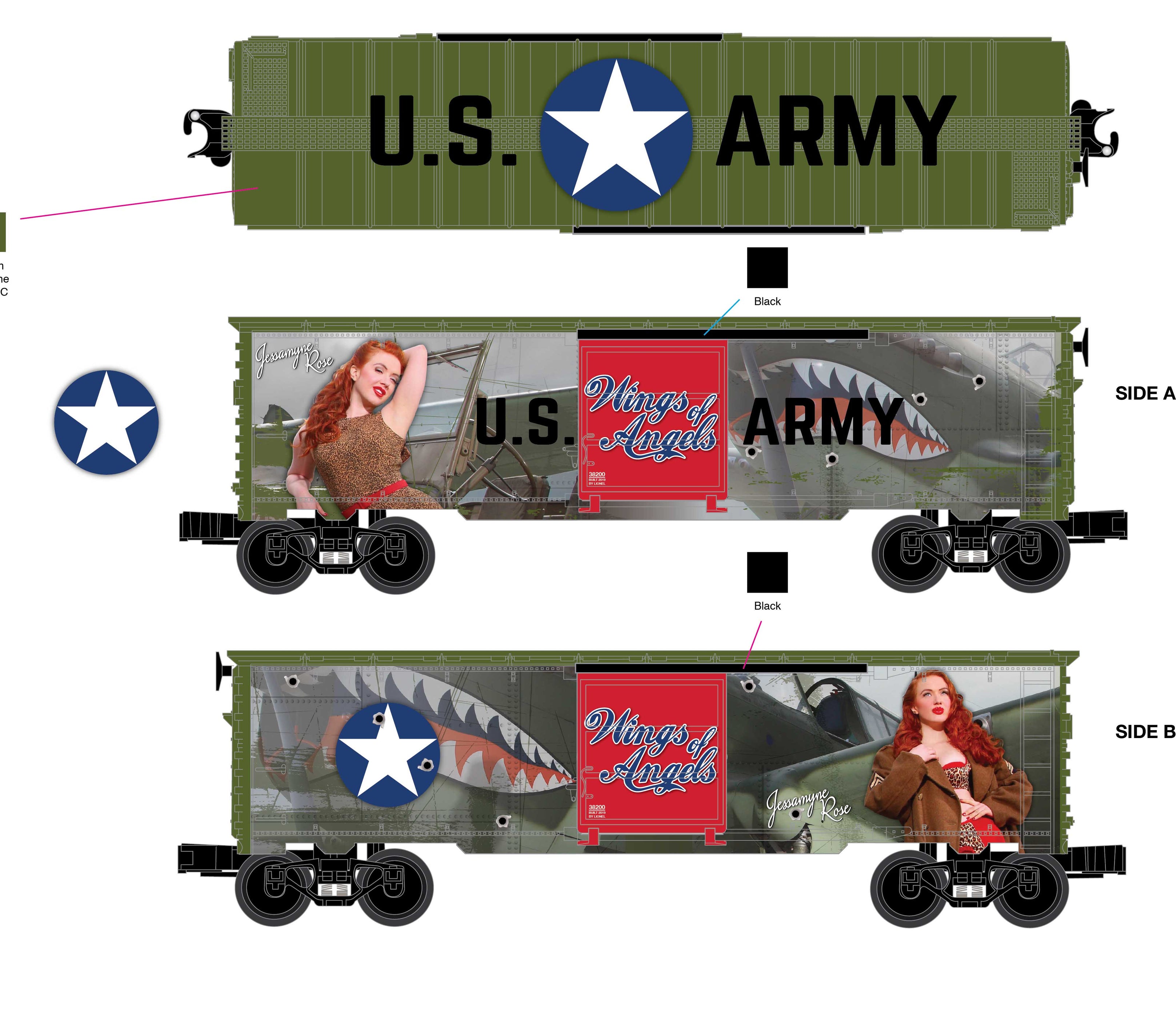 Lionel 2038200 O Gauge Boxcar Wings of Angels Jessamyne Rose — White ...