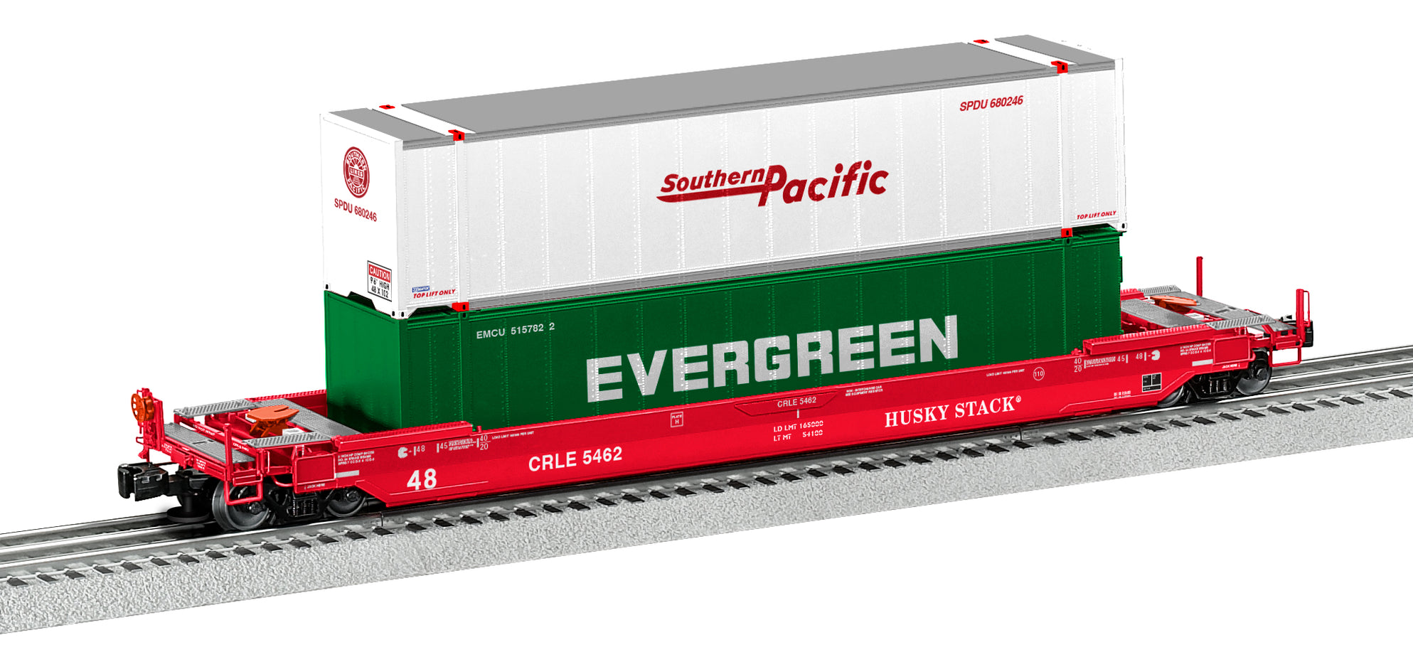 Lionel 2226581 O Scale Husky Stack Intermodal Well Car Coe Rail CRLE 5 ...