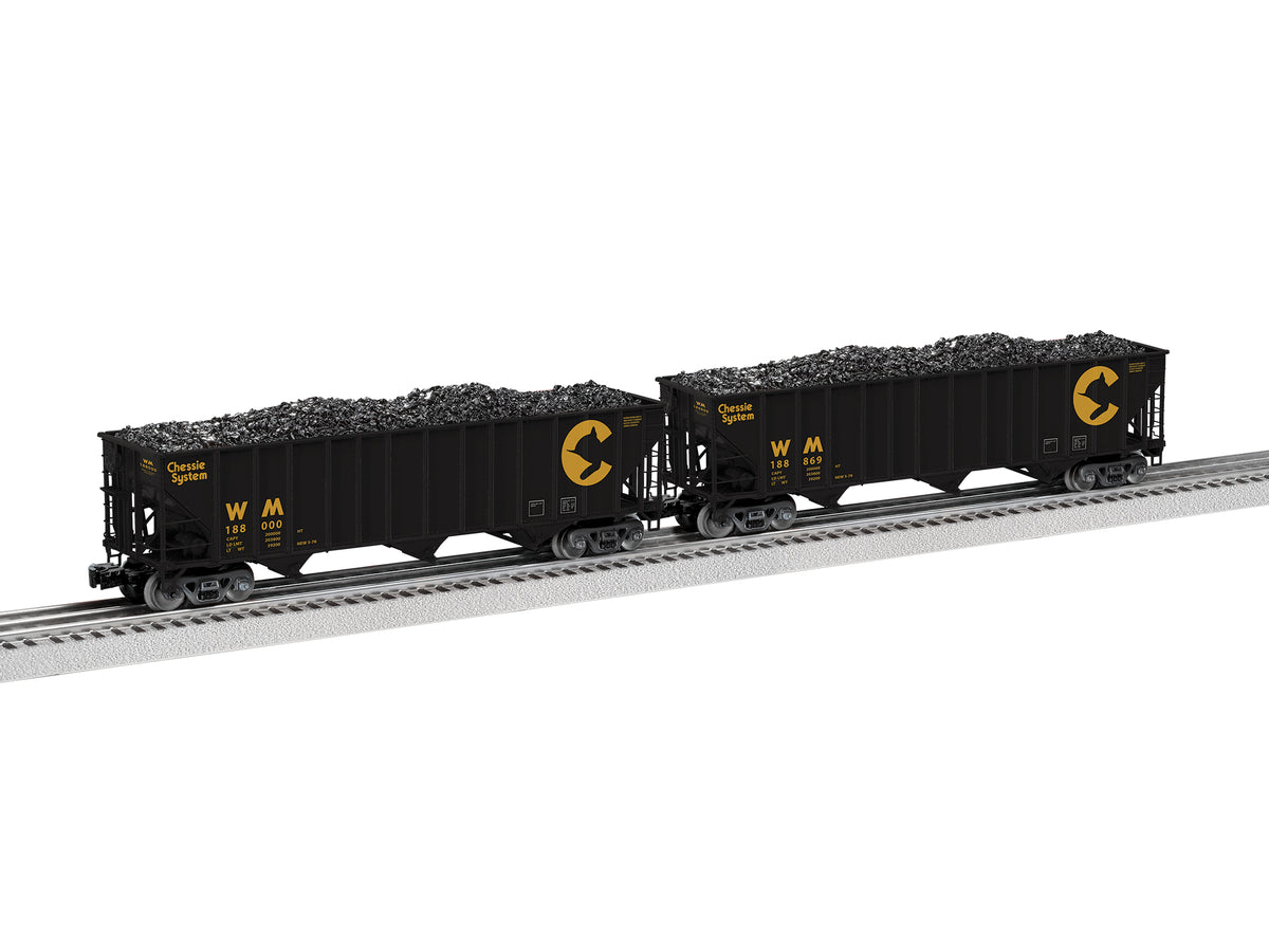 Lionel 2326089 O Scale 100 Ton Open Hopper Chessie System WM 2 Pack C ...