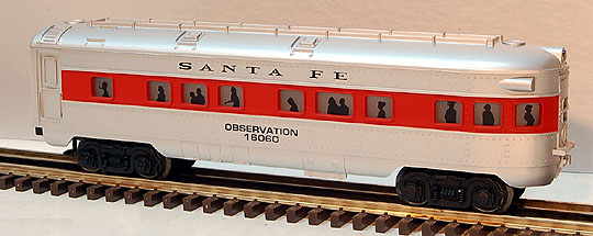Lionel 6-16060 O Gauge Passenger Observation Car Santa Fe ATSF - NOS ...