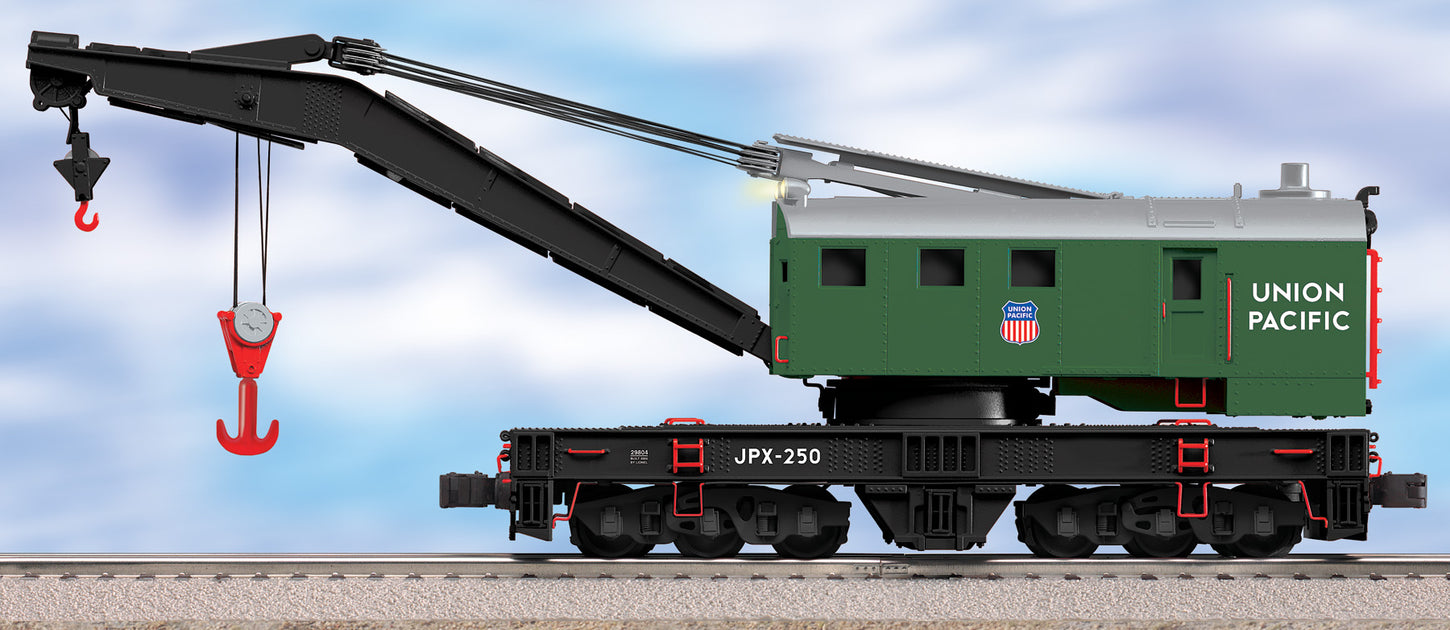 Lionel 6-29804 O Gauge Union Pacific Crane Car with TMCC Command Contr ...