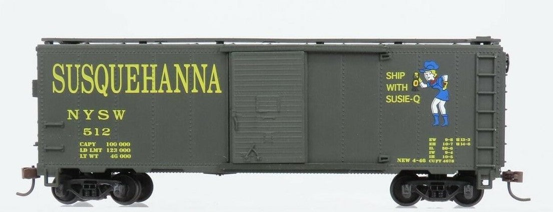 Mantua 734-305 HO Scale 40' Steel Boxcar Susquhanna NYSW 512 - NOS ...