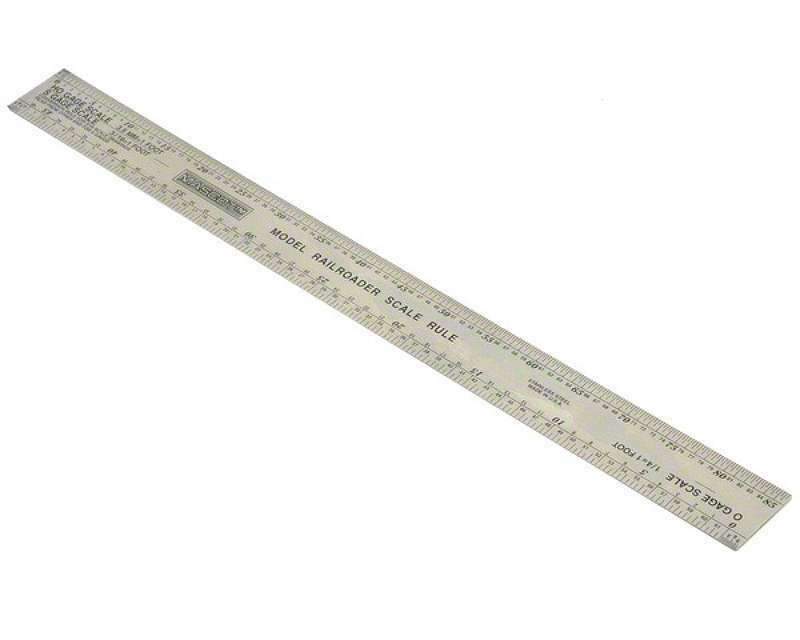 Mascot Precision Tools H711 Model Railroad 12" Scale Ruler — White Rose ...