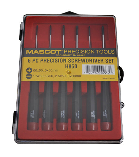 Mascot Precision Tools H850 6 Piece Precision Screwdriver Set — White ...