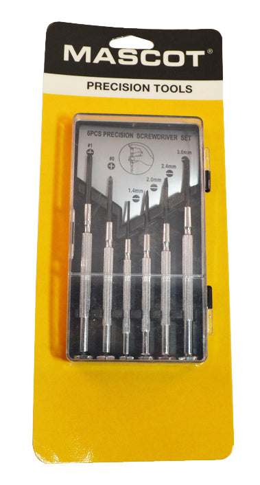 Mascot Precision Tools H853 6 Piece Phillips Screwdriver Set — White ...