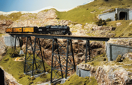 Micro Engineering 75-515 HO Scale Tall Steel Viaduct Kit (210' Scale L ...