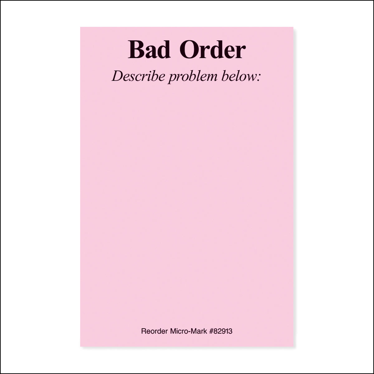 Micro-Mark 82913X2 Bad Order Slips for Car Routing System Pad of 200 ...