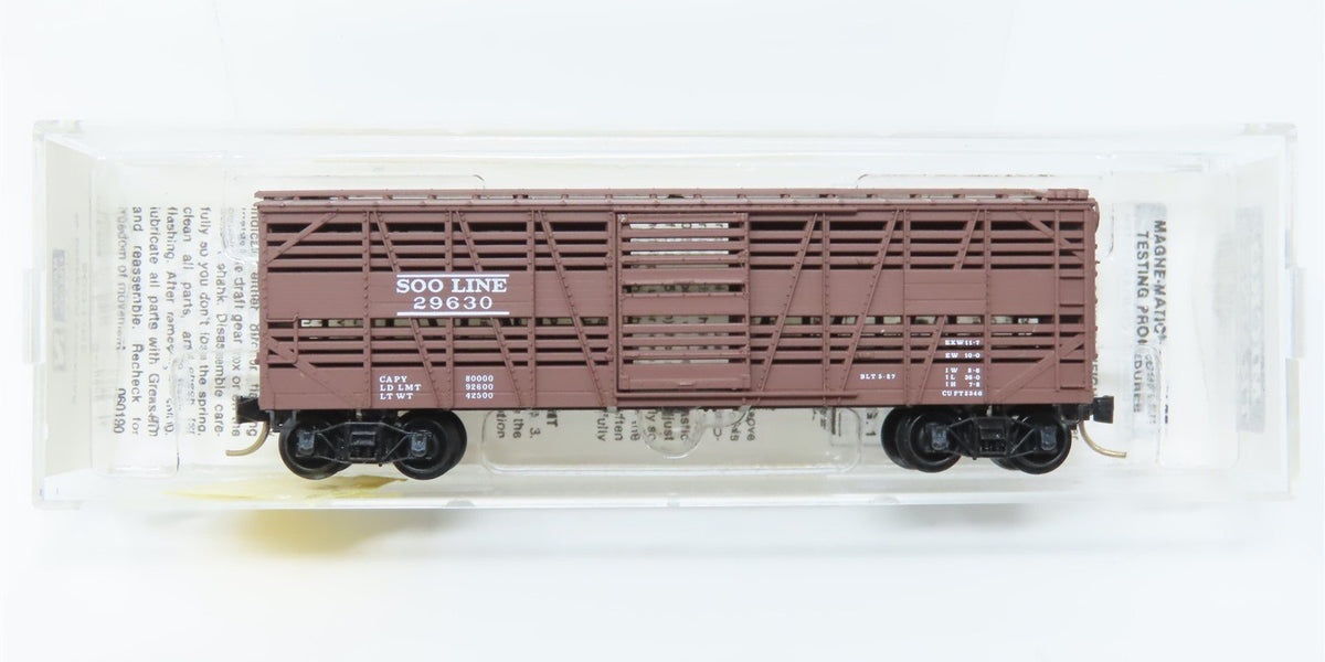Micro-Trains 35140 N Scale 40' Wood Stock Car SOO Line 26630 - NOS ...