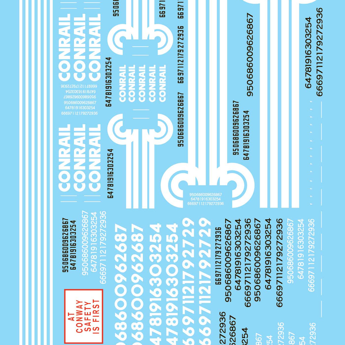 Microscale 87-627 HO Scale Conrail EMD 1970s+ Diesel Decals — White ...