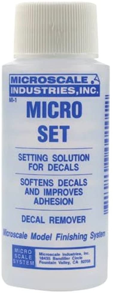 Microscale MI-1 Micro Set Decal Solution 1oz — White Rose Hobbies