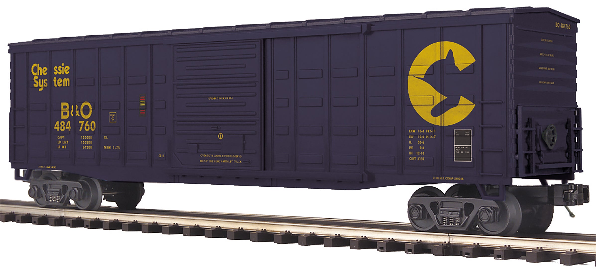 MTH Premier 20-93984 O Scale 50' Waffle Boxcar Chessie System B&O ...