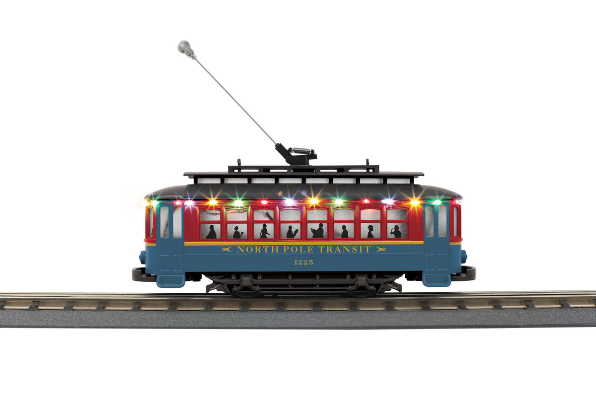 MTH RailKing 30-5218 O Gauge Bump-N-Go Trolley with LED Lights North P — White Rose Hobbies