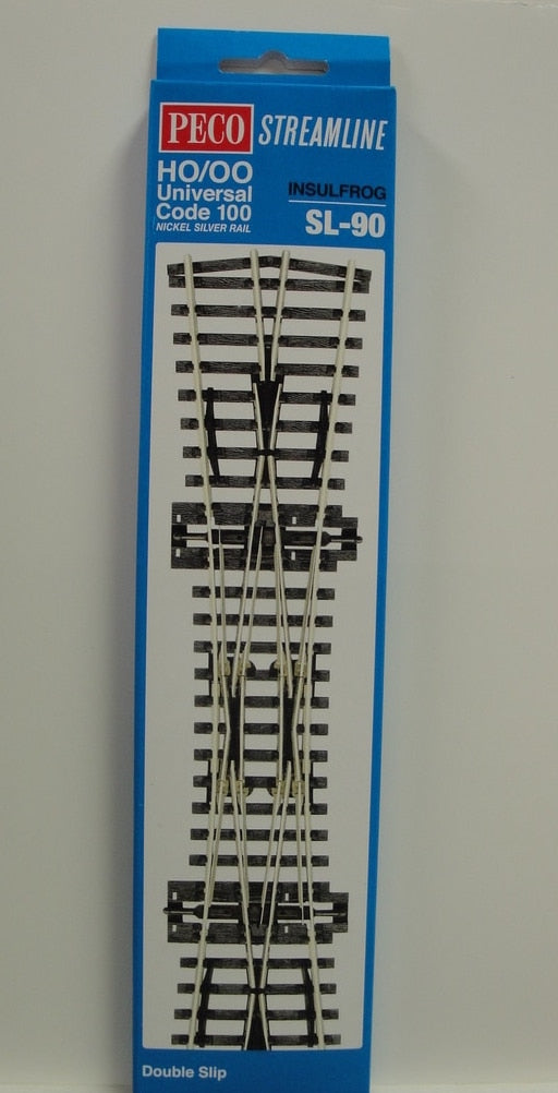 Peco Streamline SL-90 HO Scale Code 100 Track Insulfrog Double Slip Sw ...
