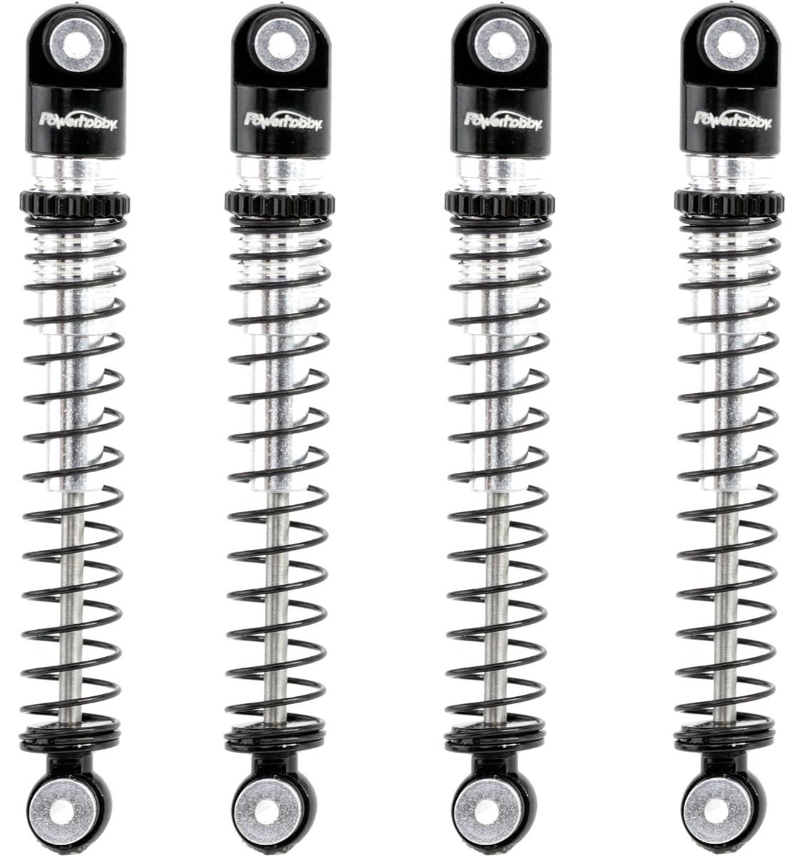 Powerhobby SCX24752 Black 54mm Long Travel Shocks for SCX24 Jeep or Br ...