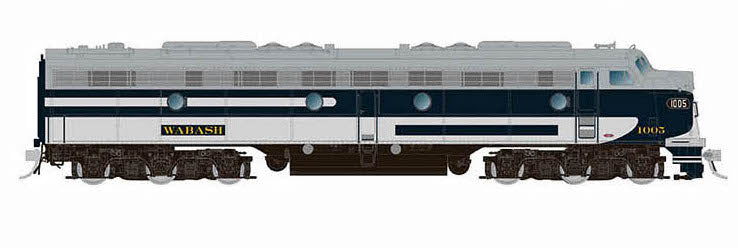 Rapido 028570 HO Scale EMD E8A Wabash 1009 with DCC and Sound — White ...