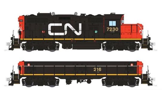 Rapido 041013 HO Scale GP9rm Mother + Slug Canadian National "Early" C ...