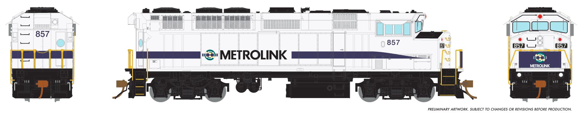 Rapido 19514 HO Scale EMD F59PH Metrolink 864 with DCC and Sound — White Rose Hobbies