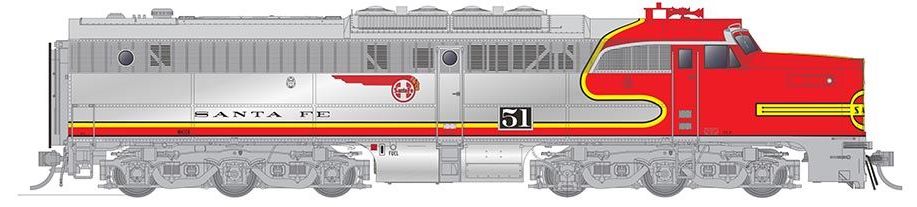 Rapido 23545 HO Scale ALCo PA-1 Santa Fe "Repowered" ATSF 51L (DCC and ...
