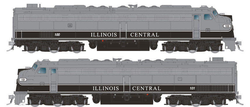 Rapido 28817 HO Scale EMD E8AA Set with HEP Illinois Central IC 100 ...