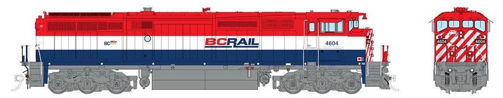 Rapido Trains 24016 HO Scale GE Dash 8-40CM British Columbia BC Rail 4 ...