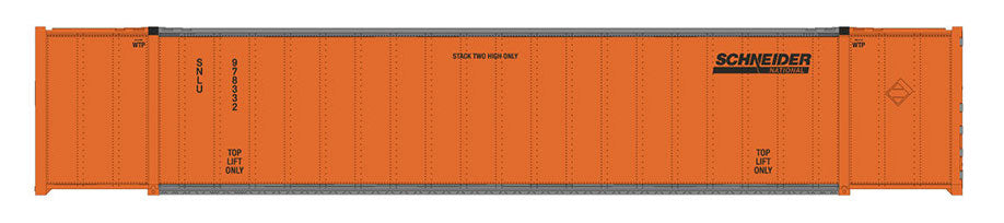 Rapido Trains 402019 HO Scale 53' High-Cube Container Schneider Nation ...